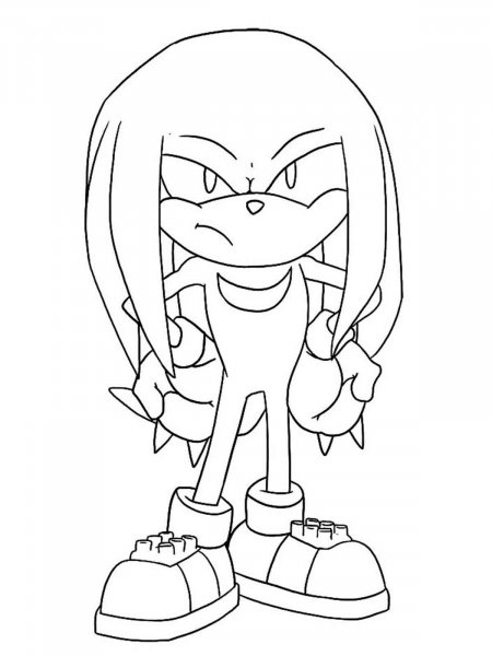 Knuckles coloring pages