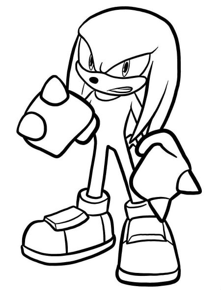 Knuckles coloring pages