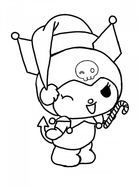 Kuromi coloring pages