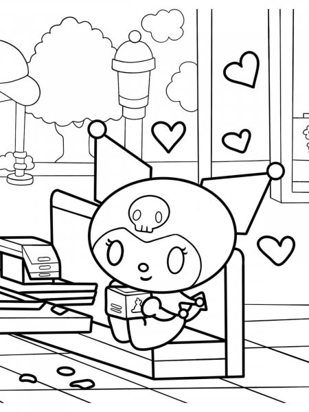 Kuromi coloring pages