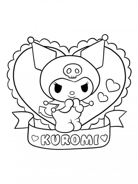 Kuromi coloring pages