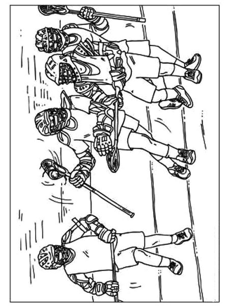Lacrosse coloring pages