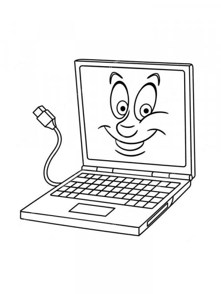 Laptop coloring pages