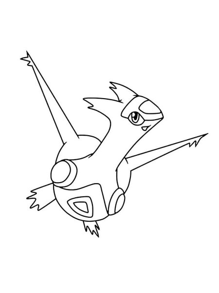 Latias Pokemon Coloring Pages Free Printable