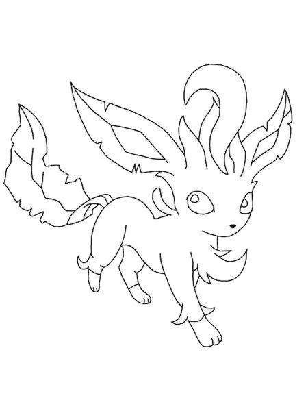 Pokemon Leafeon coloring pages - Free Printable