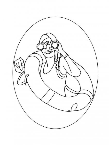 Lifeguard coloring pages
