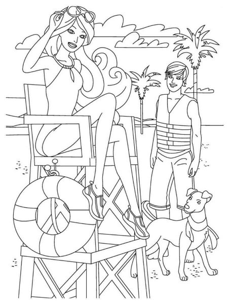 Lifeguard coloring pages
