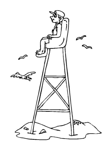Lifeguard coloring pages