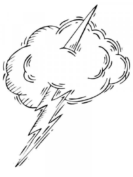 Lightning coloring pages