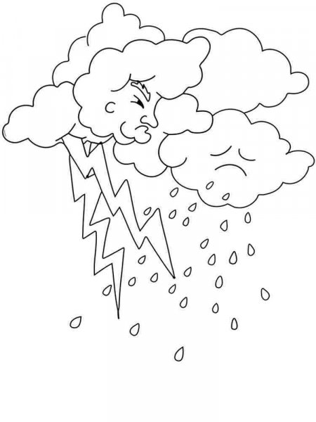 Lightning coloring pages