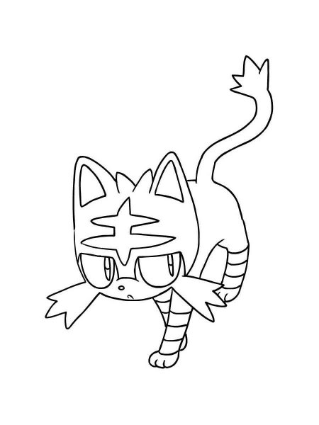 Pokemon Litten coloring pages - Free Printable