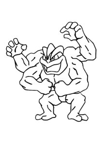 Pokemon Machamp coloring pages - Free Printable