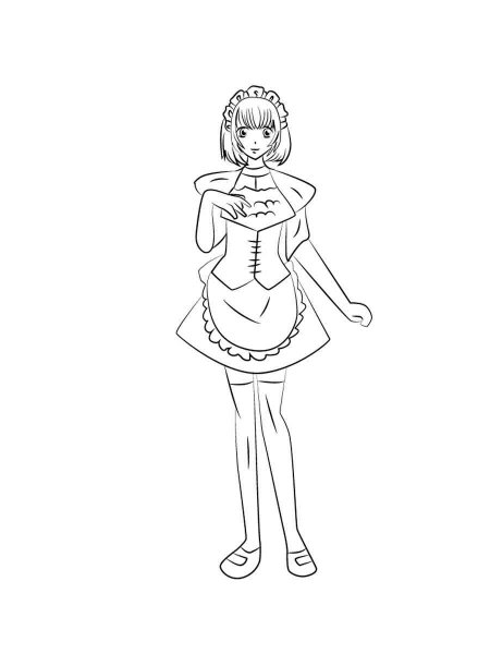 Maid coloring pages