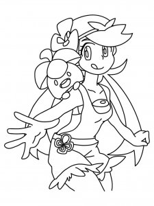 Mallow Pokemon coloring pages