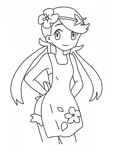 Mallow Pokemon coloring pages