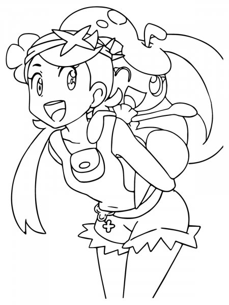 Mallow Pokemon coloring pages