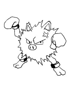 Mankey Pokemon coloring pages