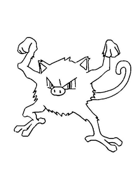 Mankey Pokemon coloring pages