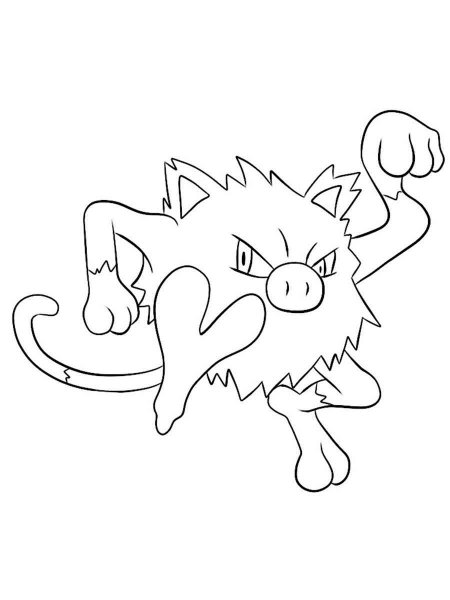 Mankey Pokemon coloring pages