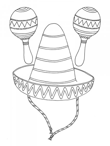 Maracas coloring pages