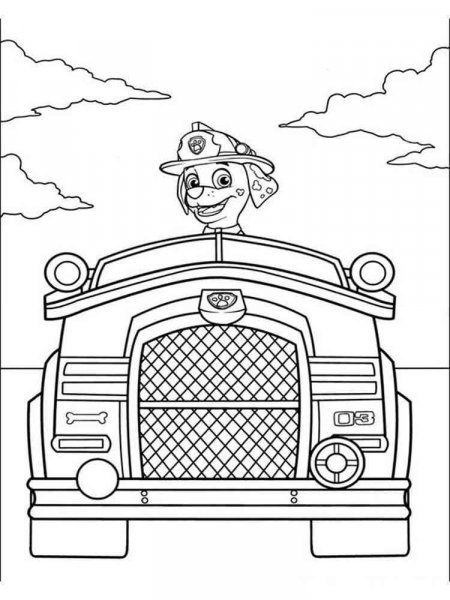 Marshall Paw Patrol coloring pages
