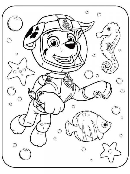 Marshall Paw Patrol coloring pages