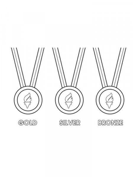 Medal coloring pages