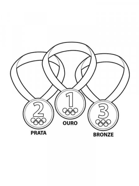 Medal coloring pages