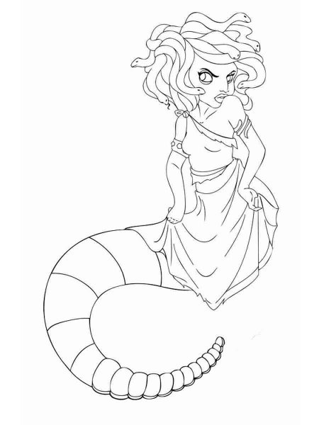 Medusa coloring pages