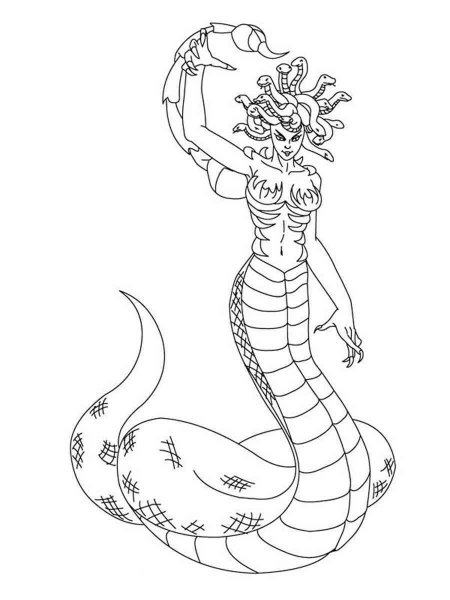 Medusa coloring pages