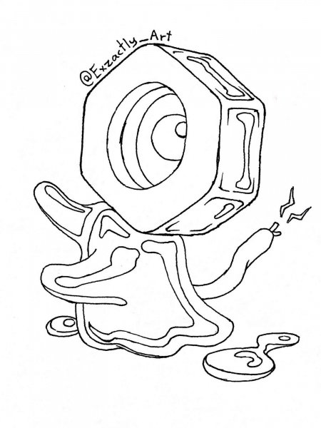 Meltan Pokemon coloring pages