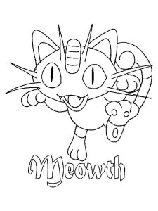 Pokemon Meowth coloring pages - Free Printable