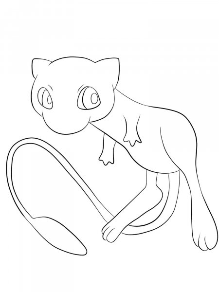 Mew Pokemon coloring pages