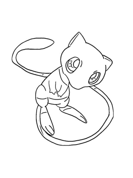 Mew Pokemon coloring pages