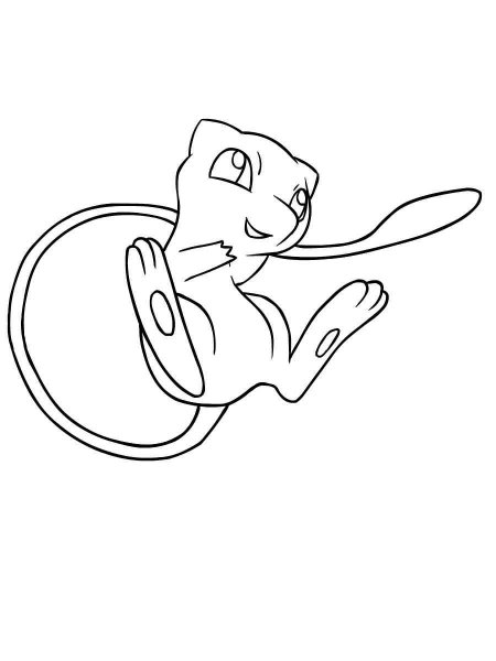 Mew Pokemon coloring pages