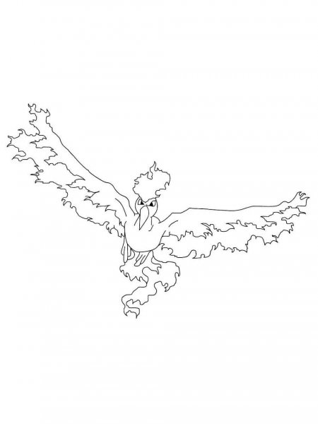 Moltres Pokemon coloring pages
