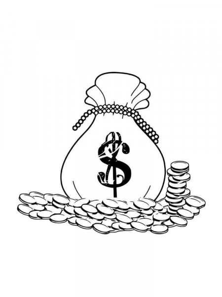 Money coloring pages