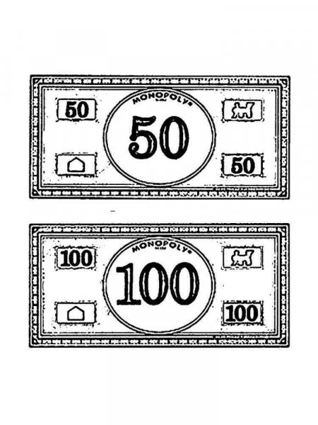 Money coloring pages