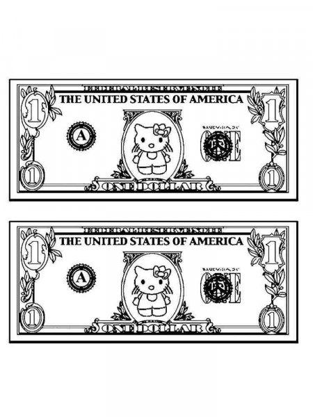 Money coloring pages