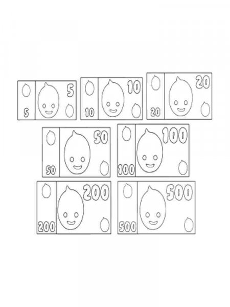Money coloring pages