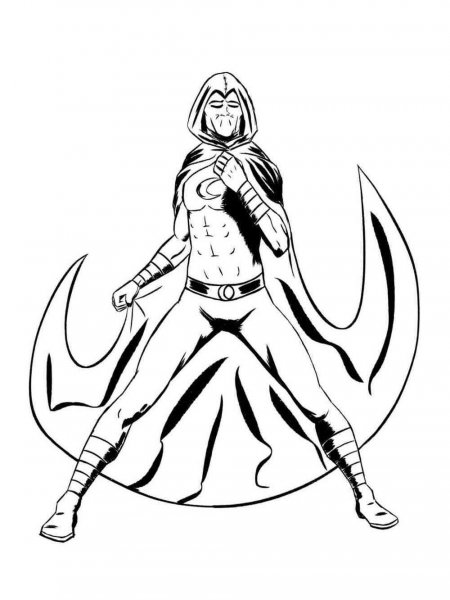 Moon Knight coloring pages