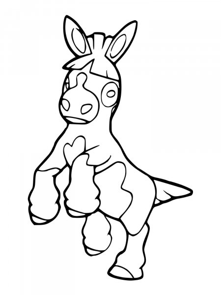 Pokemon Mudbray coloring pages - Free Printable
