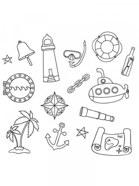 Nautical coloring pages