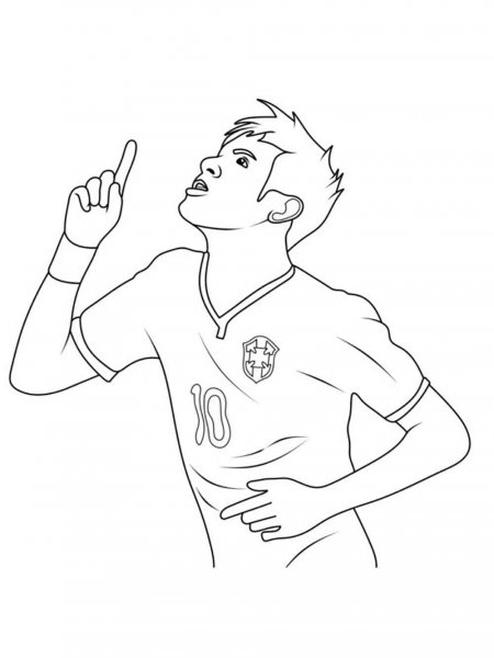 Neymar coloring pages