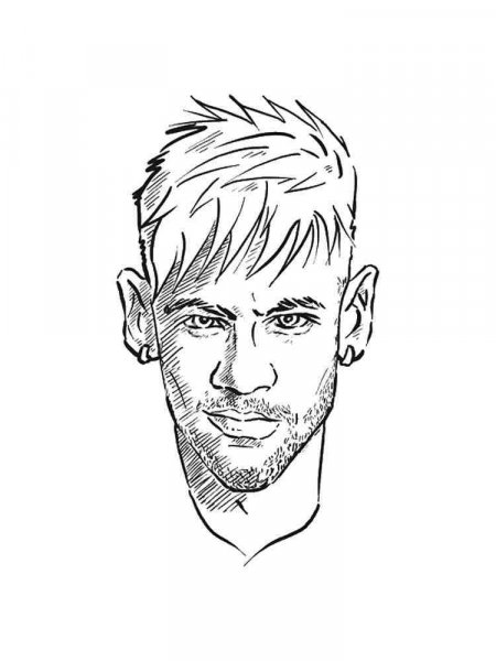 Neymar coloring pages