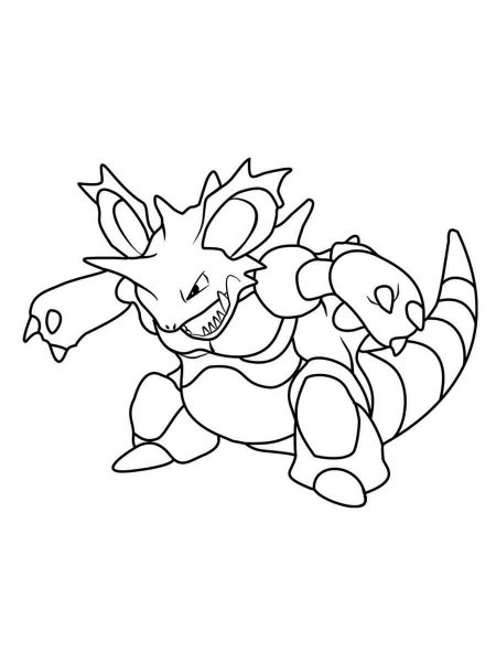 Nidoking Pokemon coloring pages