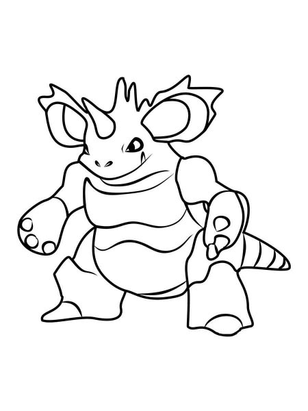 Nidoking Pokemon coloring pages