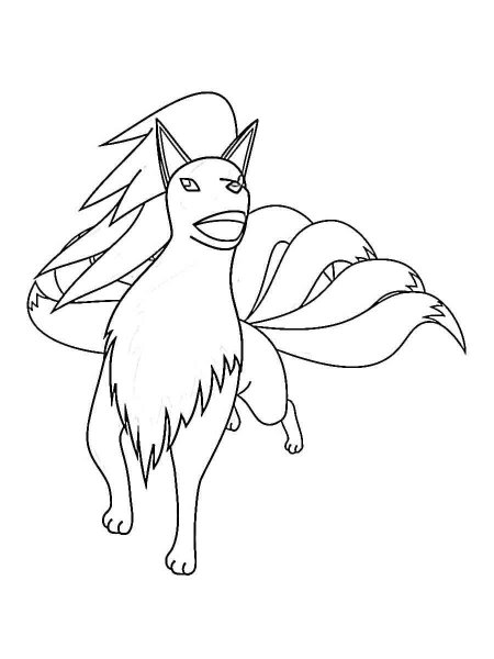 Ninetales Pokemon coloring pages