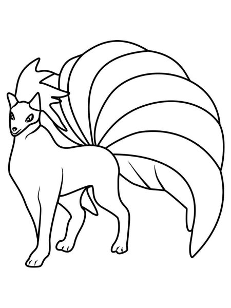 Ninetales Pokemon coloring pages
