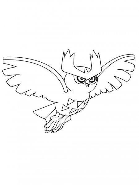 Noctowl Pokemon coloring pages